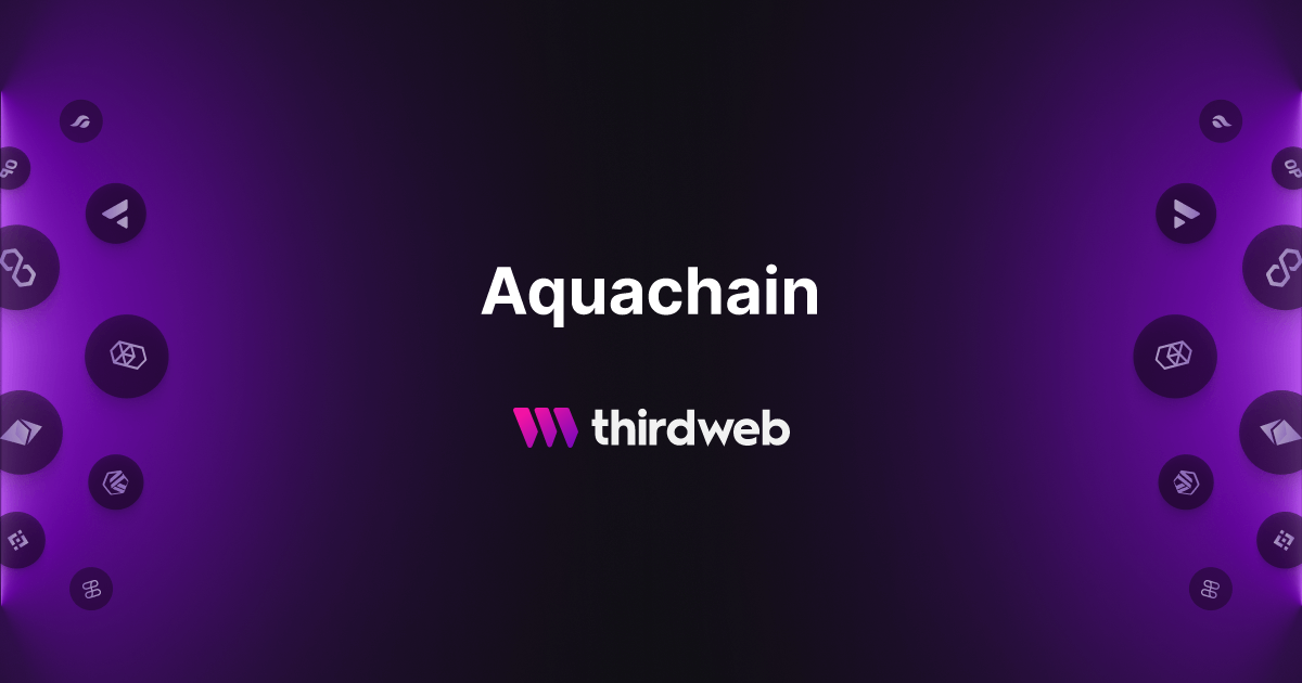 Aquachain: RPC and Chain Settings