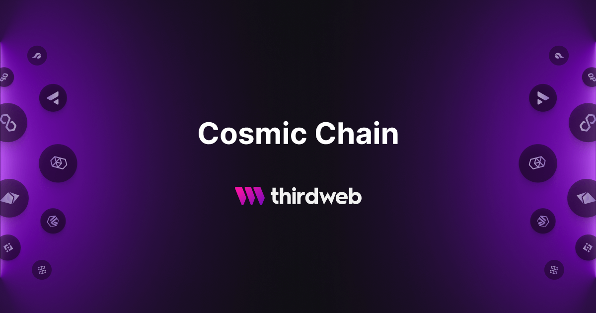 Cosmic Chain: RPC and Chain Settings