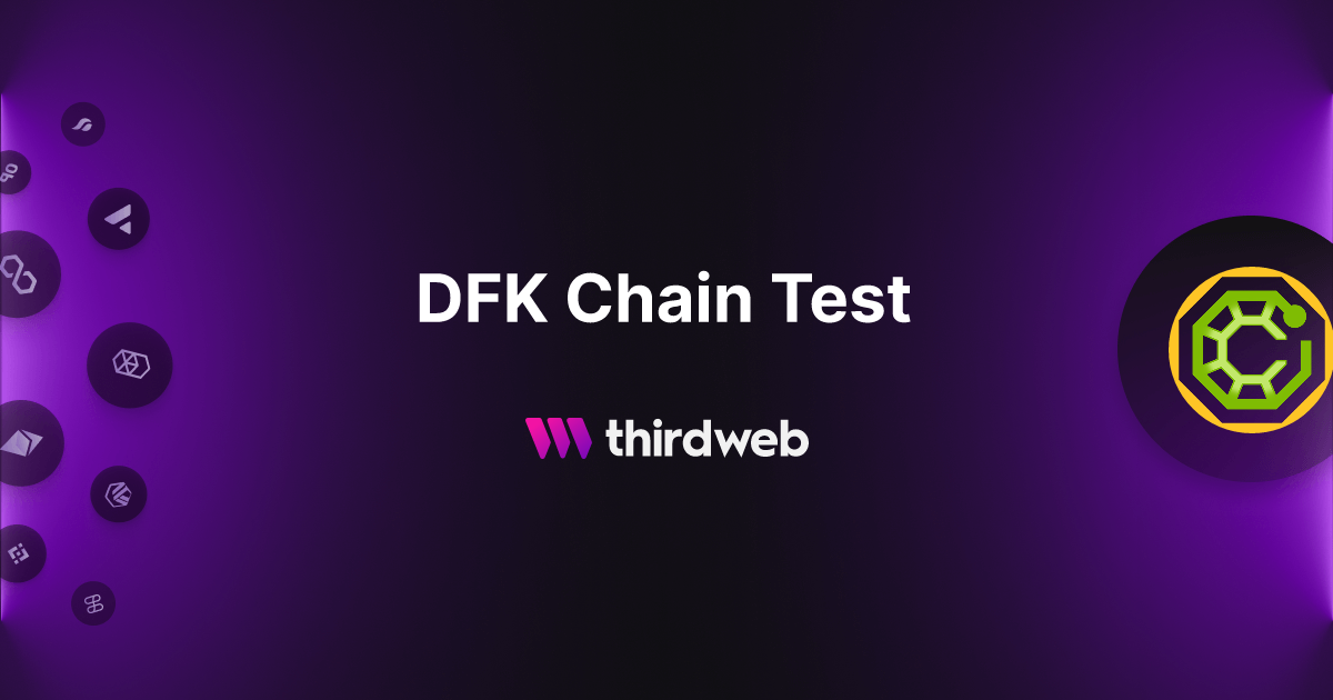 DFK Chain Test: RPC and Chain Settings
