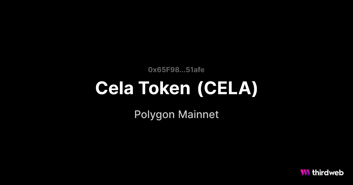 Cela Token (CELA) | Polygon Smart Contract