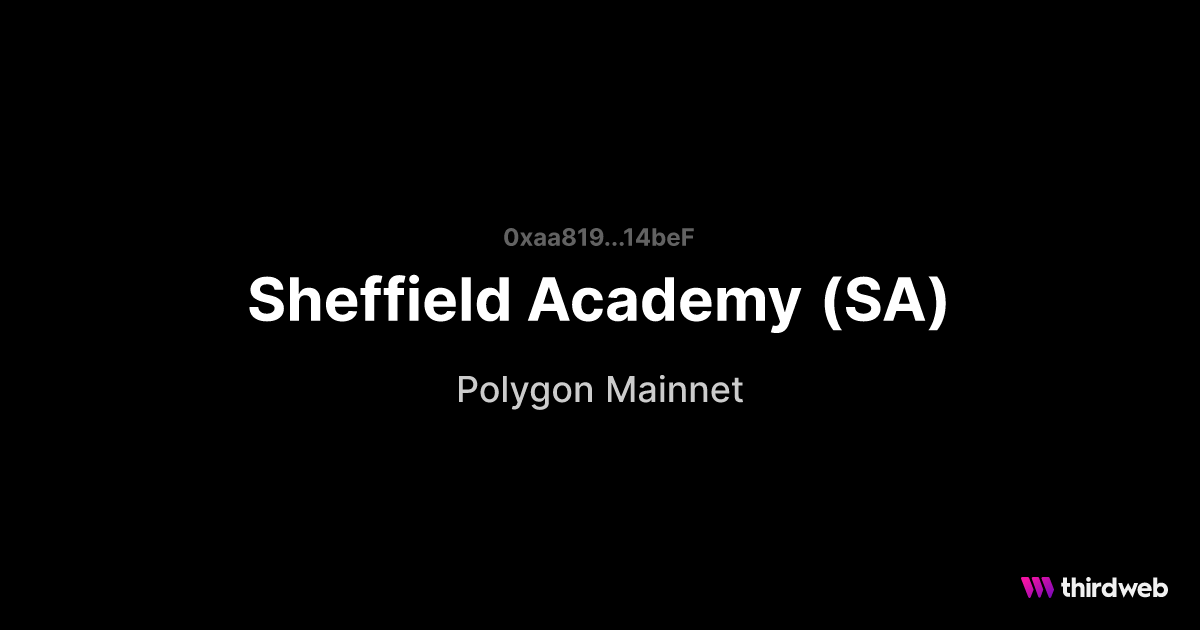 Sheffield Academy (SA) | Polygon Smart Contract