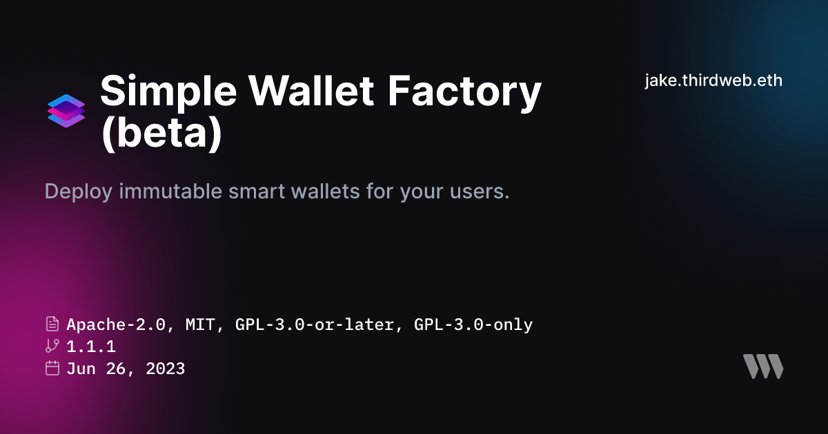 Account Factory | Published Smart Contract