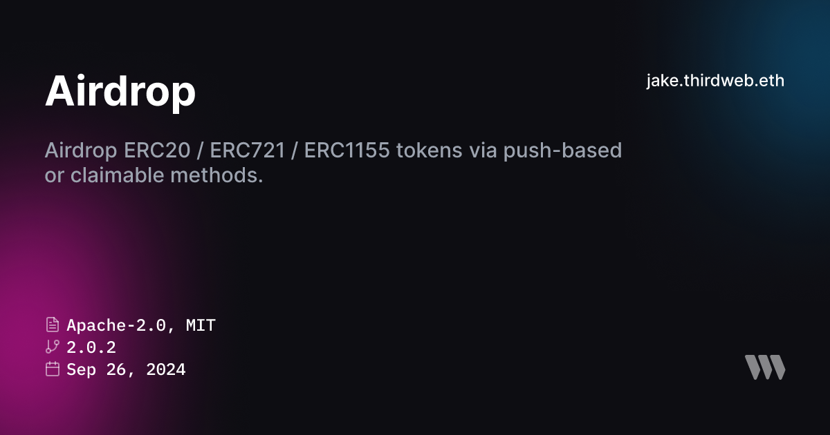 Airdrop | Published Smart Contract