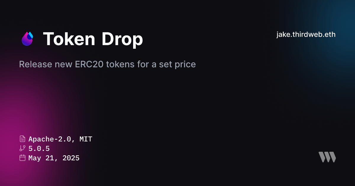 Token Drop | Published Smart Contract