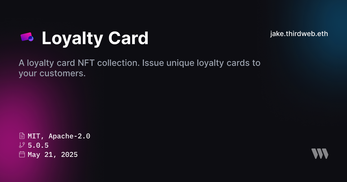 Loyalty Card | Published Smart Contract
