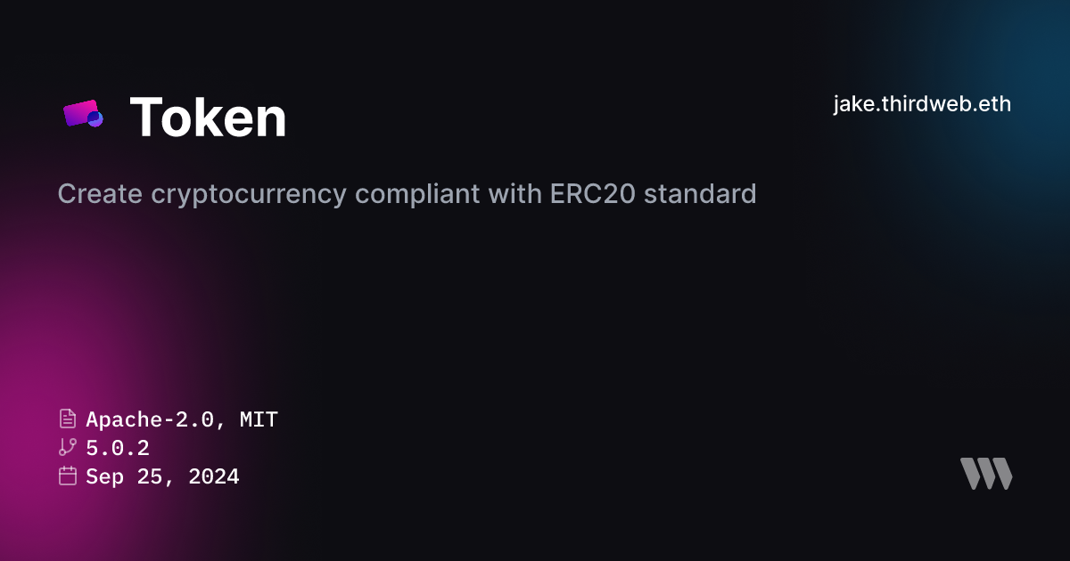 Token | Published Smart Contract