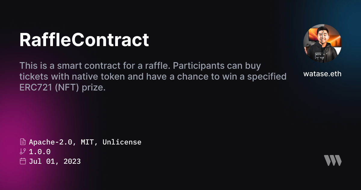 RaffleContract | Published Smart Contract