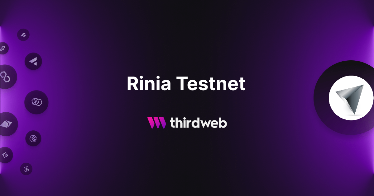 Rinia Testnet: RPC and Chain Settings